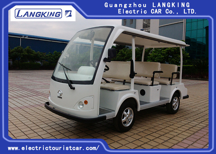 Small Electric Shuttle Bus With Roof & Windshield For Large Parks ...