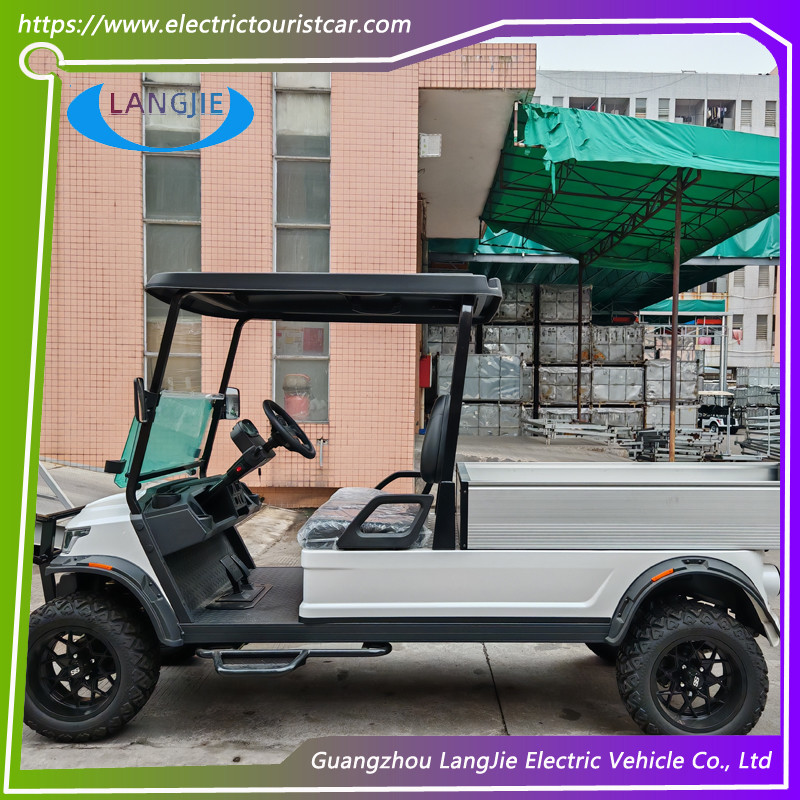 White Color 2 Seeats Electric Luggage Cart buggy With AC Motor For Park