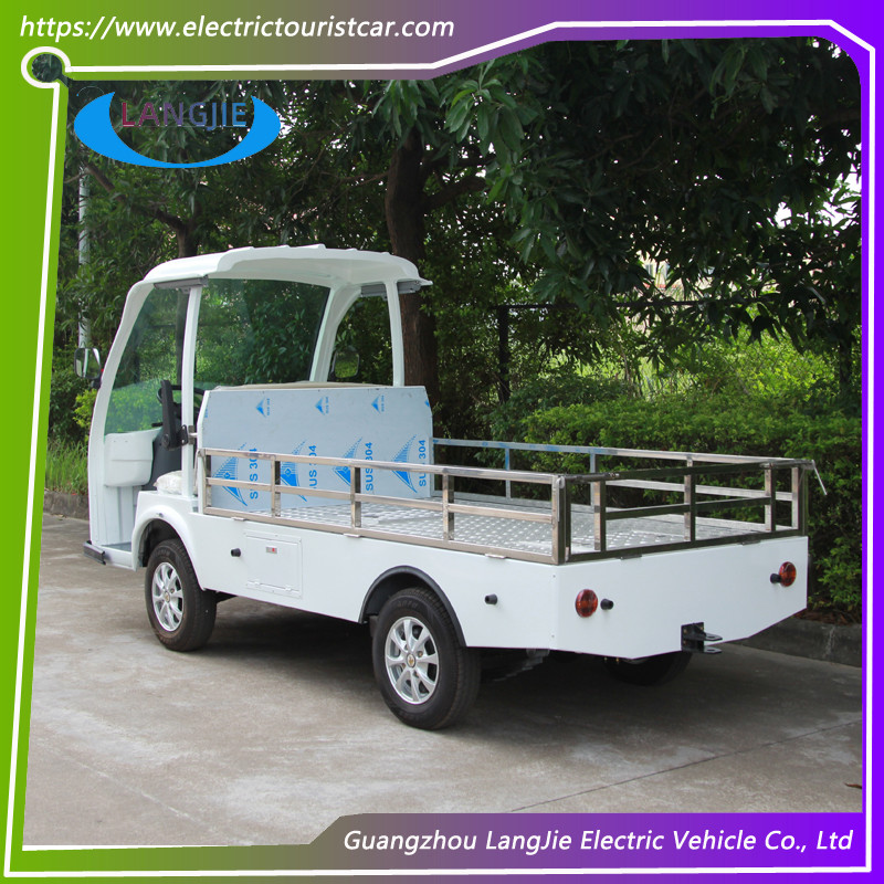 2 Seater Electric Hotel Buggy Car AC Electric Delivery Van With Cargo ...