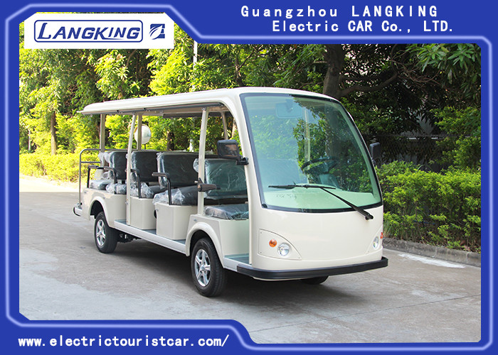 Low Speed 72V 5.5KW Mini Electric Sightseeing Car / 14 Seats Electric ...